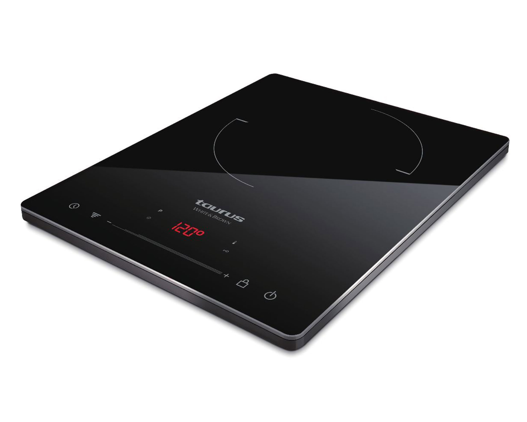 Taurus Induction Cooker Single LED Display Crystal Black Variable Heat ...