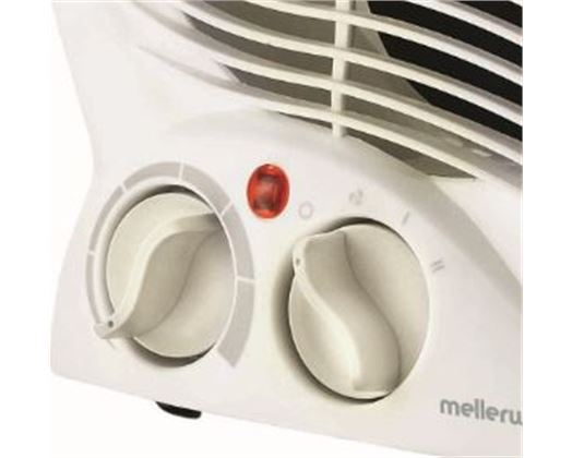 Mellerware Heater Floor Fan Plastic White 2Heat Settings 2000W "Swiss ...